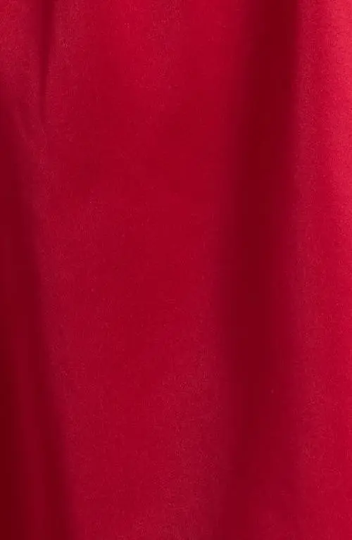 ETAM Eyelash Lace Trim Satin Shorts - Red