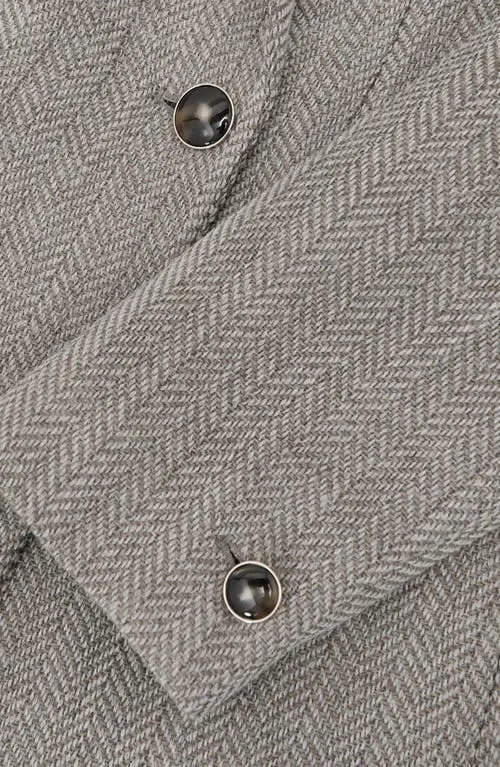 REISS Ember Double-breasted Wool-blend Blazer - Grey