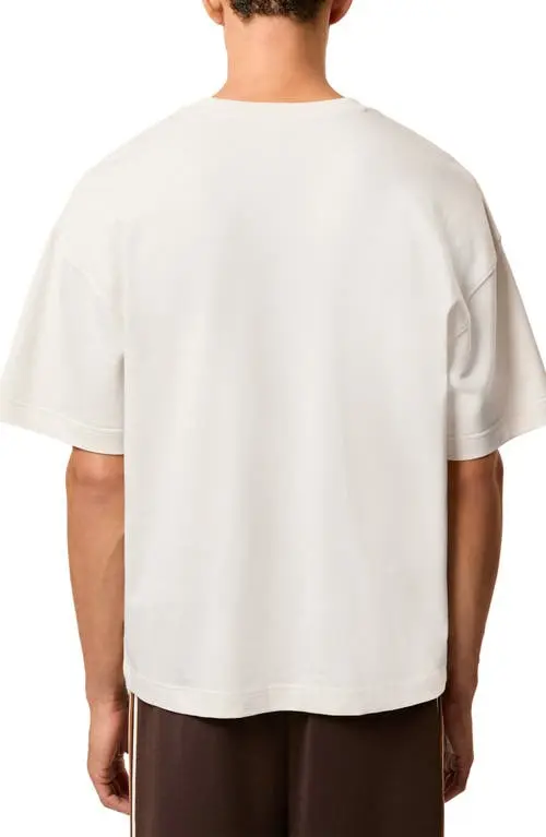 REISS Rainer Embroidered T-shirt - Off White