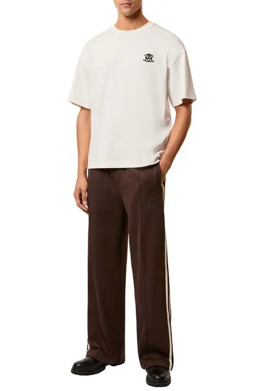 REISS Rainer Embroidered T-shirt - Off White