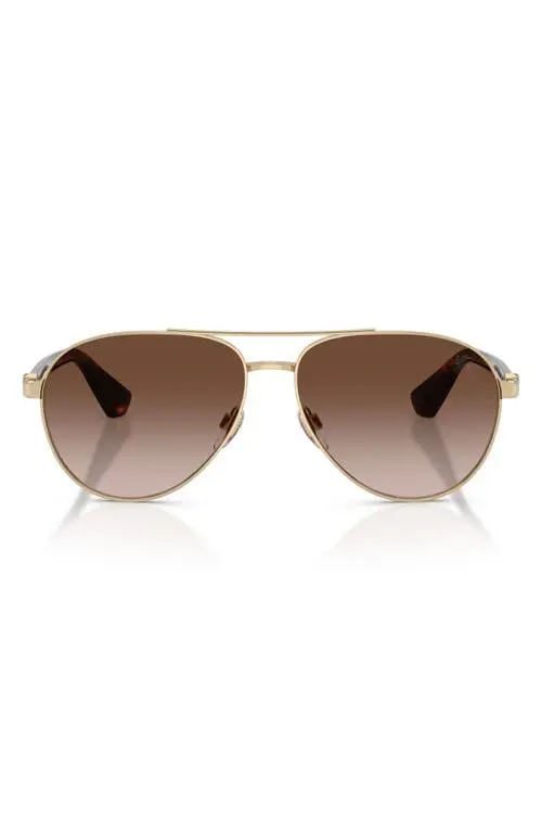 Burberry 59mm Gradient Pilot Sunglasses - Light Gold/brown Gradient