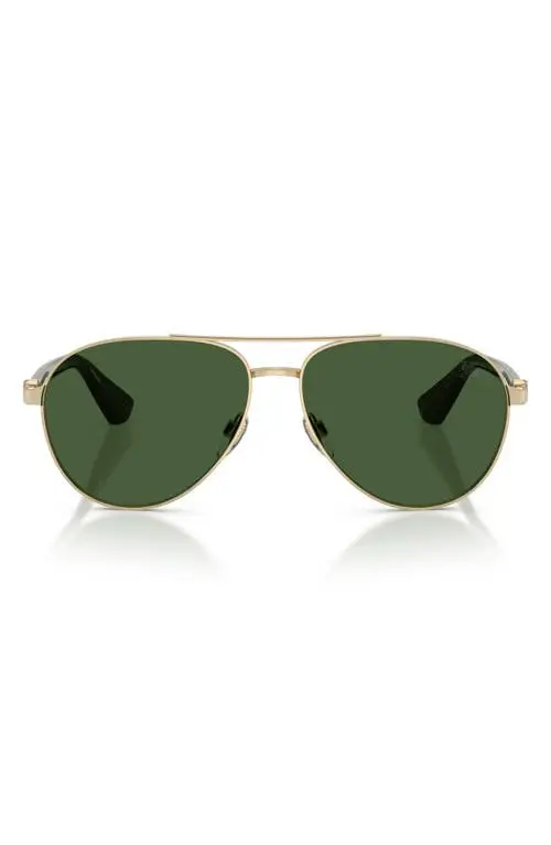 Burberry 59mm Gradient Pilot Sunglasses - Light Gold/dark Green