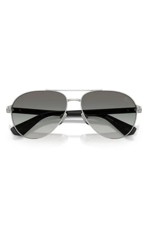 Burberry 59mm Gradient Pilot Sunglasses - Silver/grey Gradient