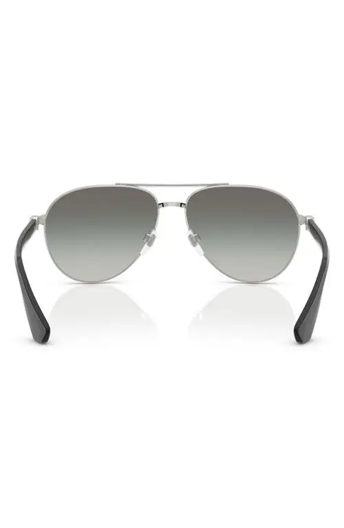 Burberry 59mm Gradient Pilot Sunglasses - Silver/grey Gradient
