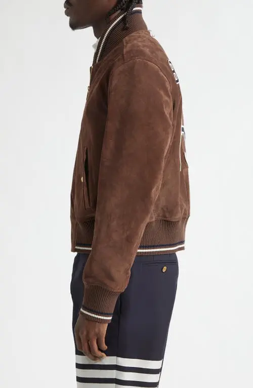 Thom Browne Suede Bomber Jacket