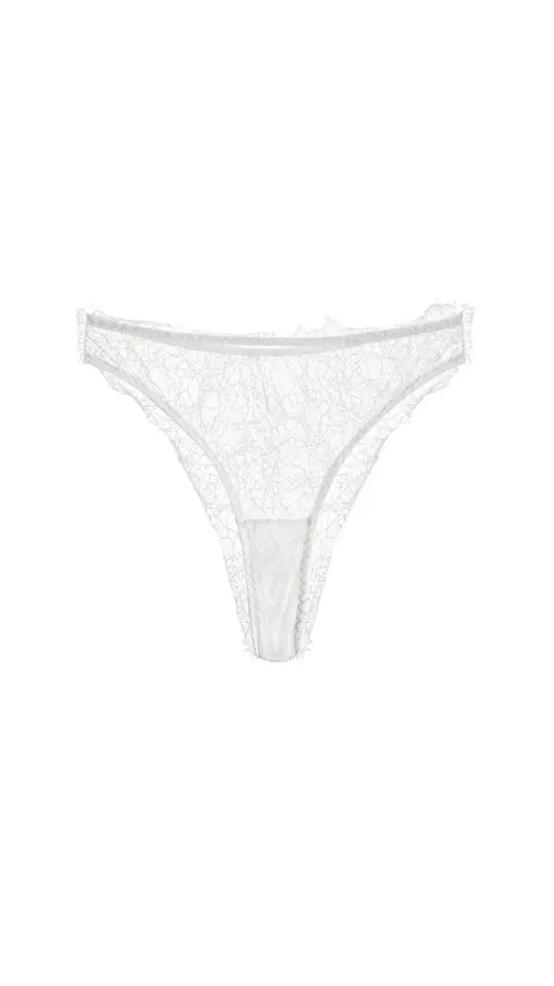 MERS SILK Lacy Lace Thong