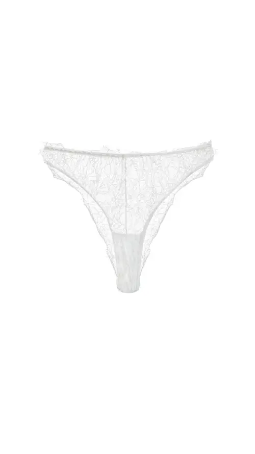 MERS SILK Lacy Lace Thong