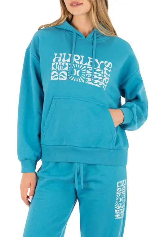 Hurley Cotton-blend Fleece Hoodie - Blue Moon