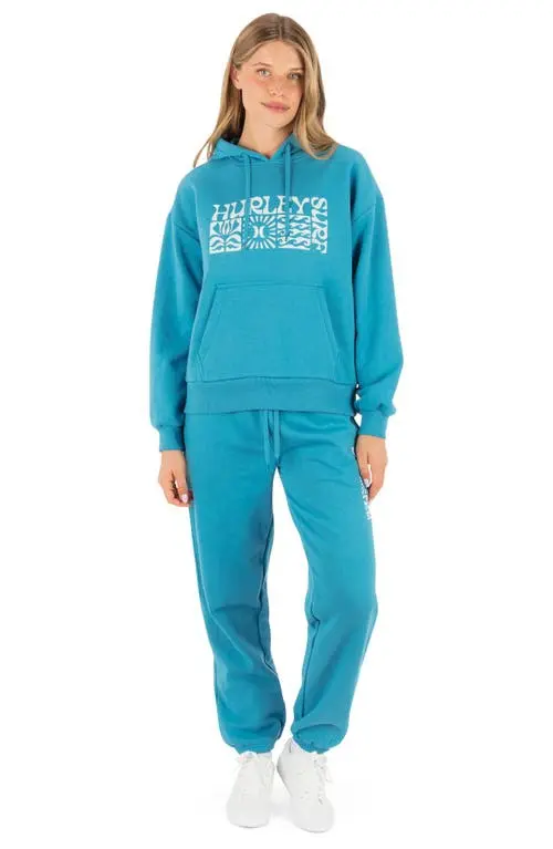 Hurley Cotton-blend Fleece Hoodie - Blue Moon
