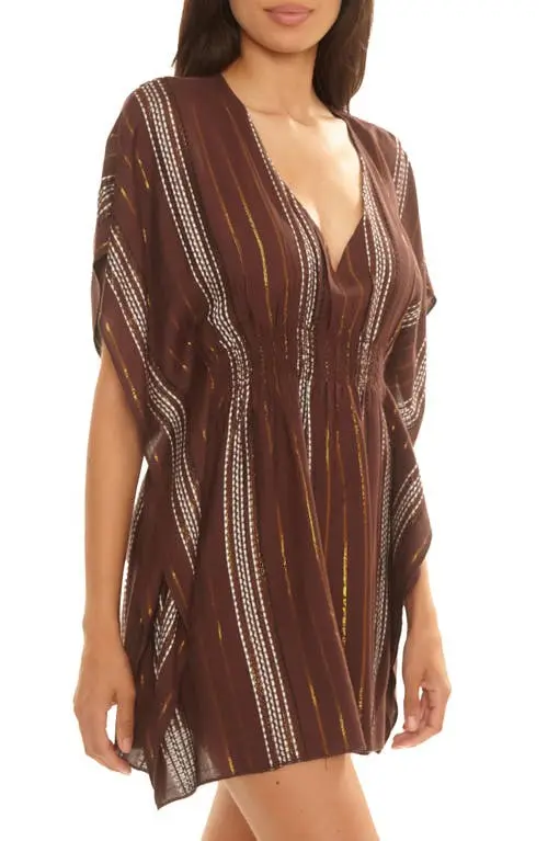 BECCA By Rebecca Virtue Radiance Metallic Stripe Cover-up Tunic