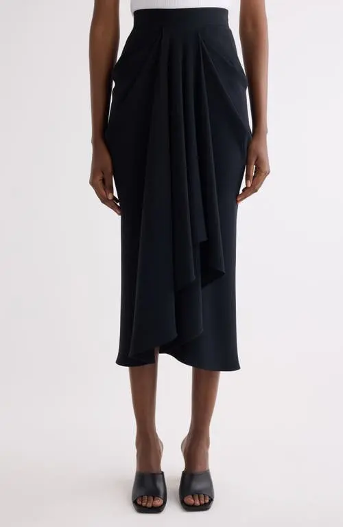 Givenchy Draped Stretch Midi Skirt