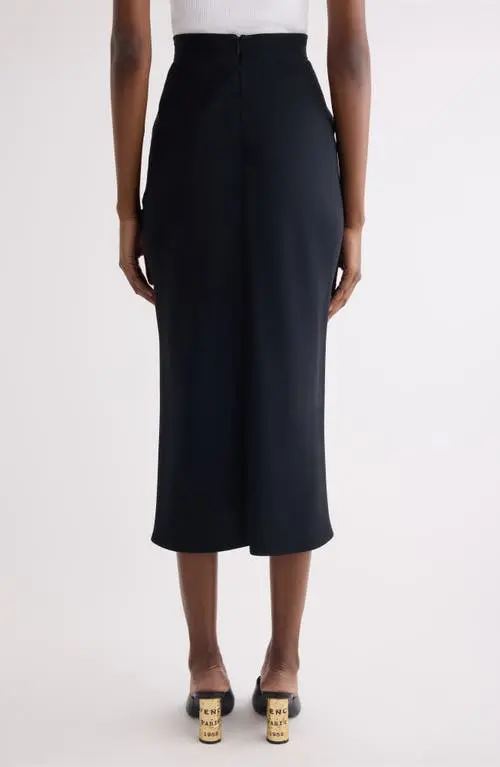 Givenchy Draped Stretch Midi Skirt