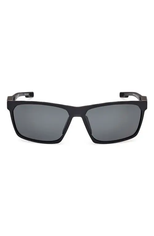 Adidas 59mm Navigator Sunglasses - Matte Black/smoke Polarized
