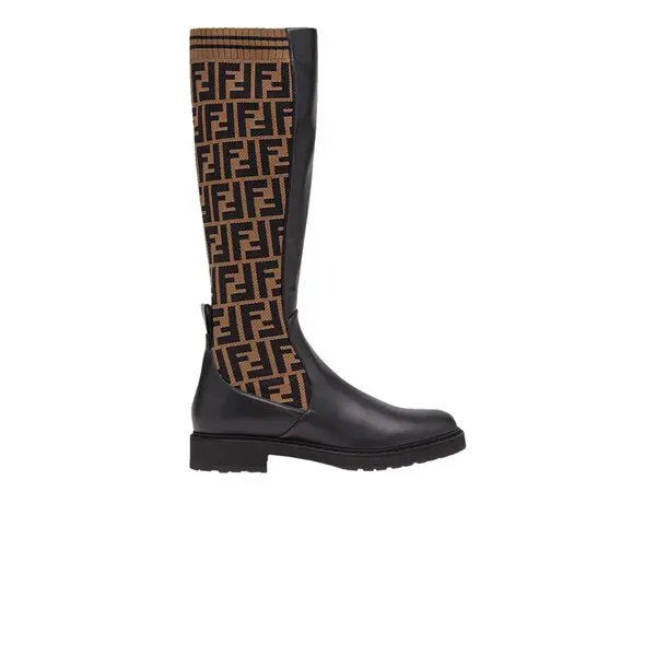 Fendi Ff Rockoko Leather Boot