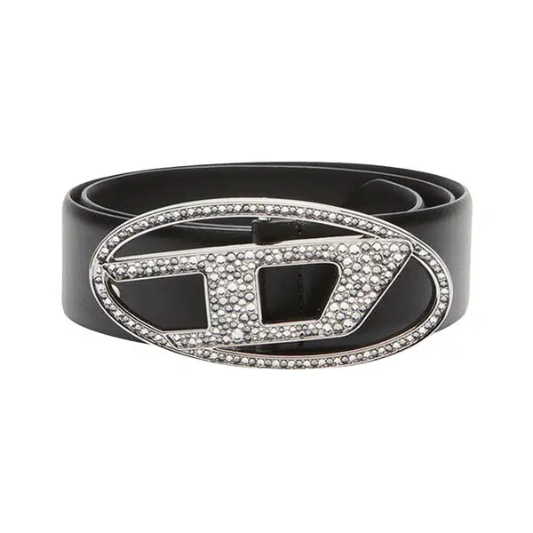 DIESEL B 1dr Strass Belt - Black