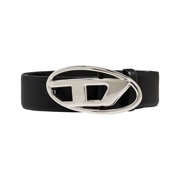 DIESEL Oval D Logo B 1dr Belt - Black