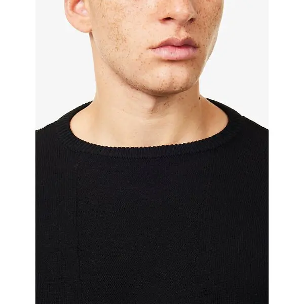 Rick Owens Round-neck Ribbed Wool Jumper - Black