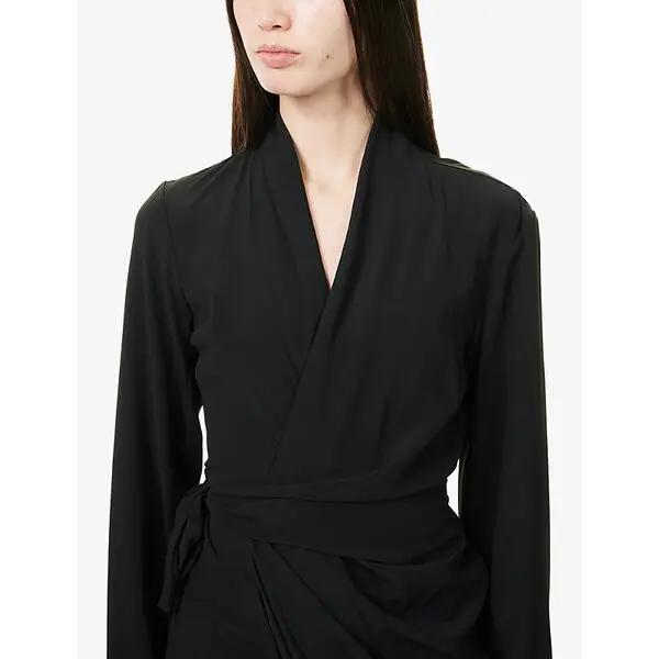 Rick Owens Draped Woven Gown - Black
