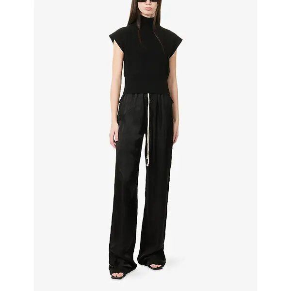 Rick Owens Sleeveless Wool Turtleneck Top