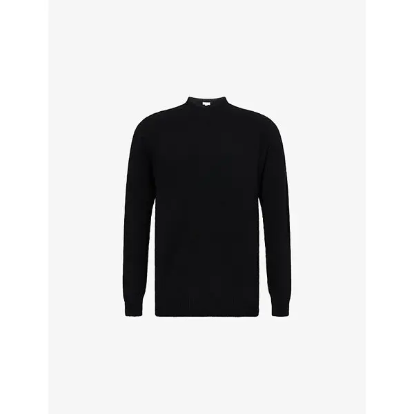 Sunspel Relaxed-fit Lambswool Jumper - Black