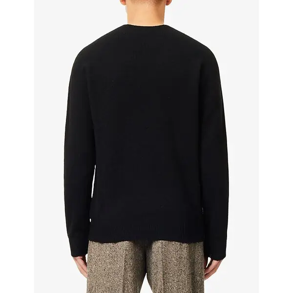 Sunspel Relaxed-fit Lambswool Jumper - Black
