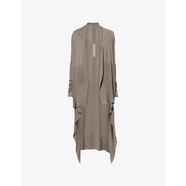 Rick Owens Draped Open-front Wool Cardigan - Dust