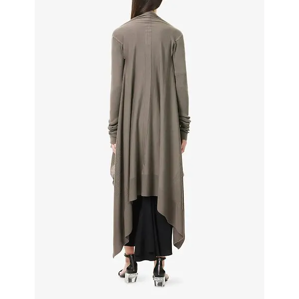 Rick Owens Draped Open-front Wool Cardigan - Dust