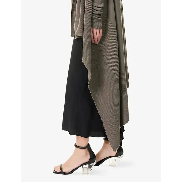 Rick Owens Draped Open-front Wool Cardigan - Dust