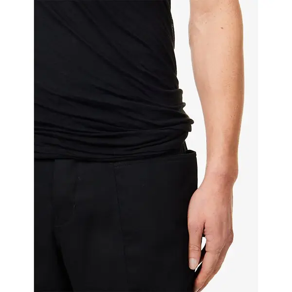 Rick Owens Double Short-sleeve Cotton T-shirt - Black