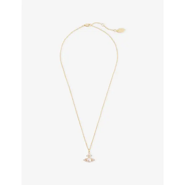 VIVIENNE WESTWOOD Feodora Brass Pendant Necklace - Gold/champ/pink Pearl