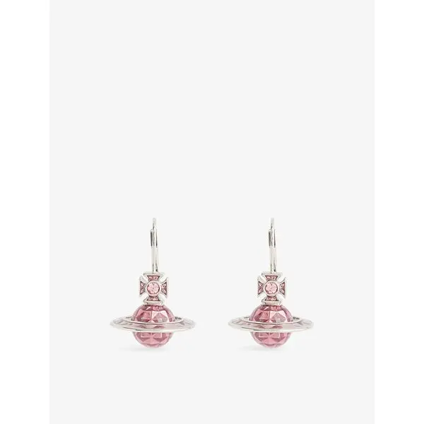 VIVIENNE WESTWOOD Mashita Drop Earrings - Platinum/l Rose Crystal