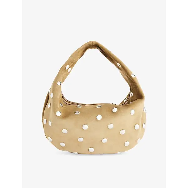 Khaite Olivia Hobo Studded Shoulder Bag