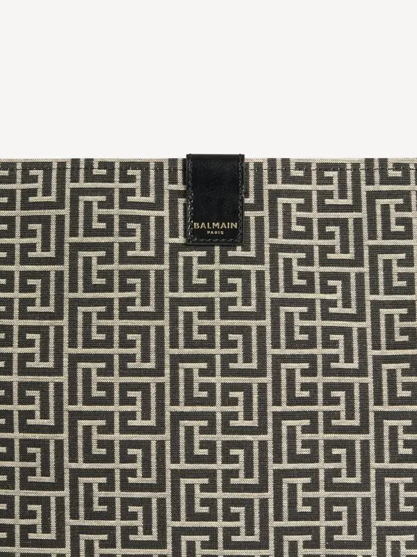 Balmain Monogram Jacquard Medium Shopper Bag