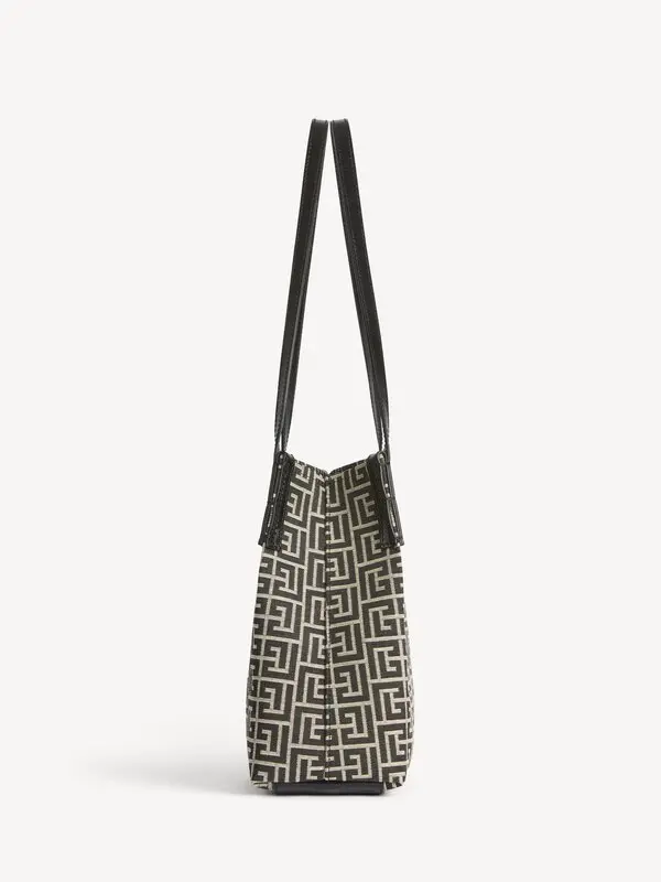 Balmain Monogram Jacquard Medium Shopper Bag