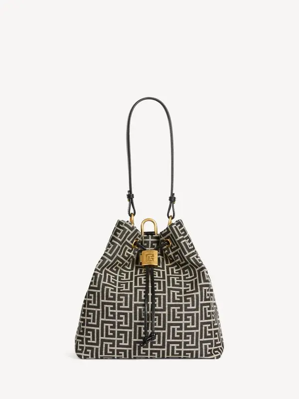 Balmain Pulse Monogram Jacquard Backpack - Black