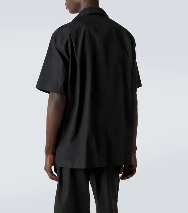 Dolce & Gabbana Logo Cotton Poplin Bowling Shirt