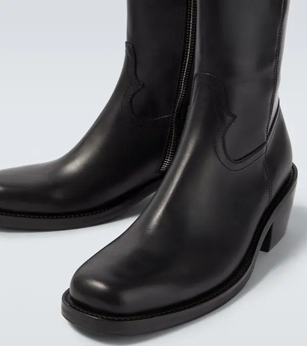 Dries Van Noten Leather Ankle Boots