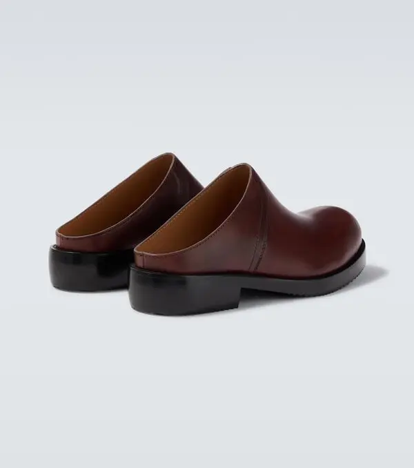 Dries Van Noten Leather Mules - Brown