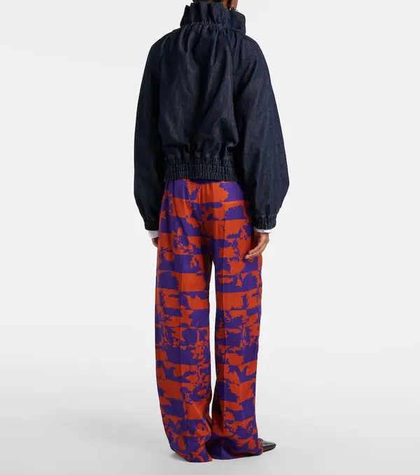 Dries Van Noten Printed Wide-leg Pants - Orange