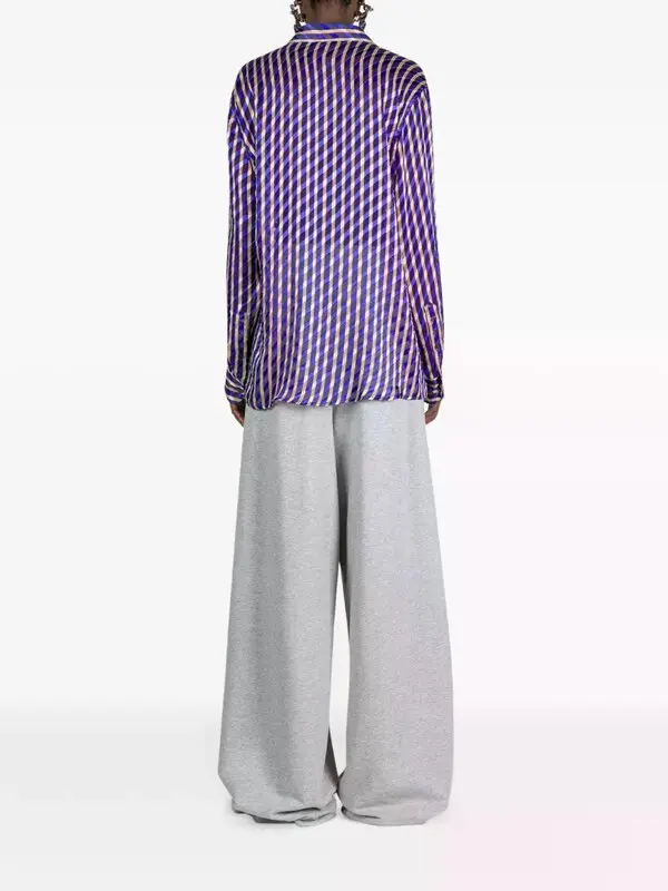 Dries Van Noten Devoré Shirt - Purple