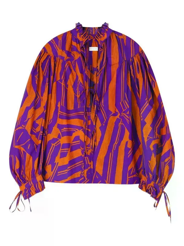 Dries Van Noten Ruffled Cotton Shirt