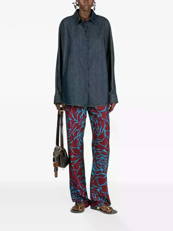 Dries Van Noten Denim Cocoon Shirt - Blue
