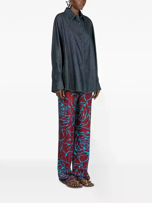 Dries Van Noten Denim Cocoon Shirt - Blue