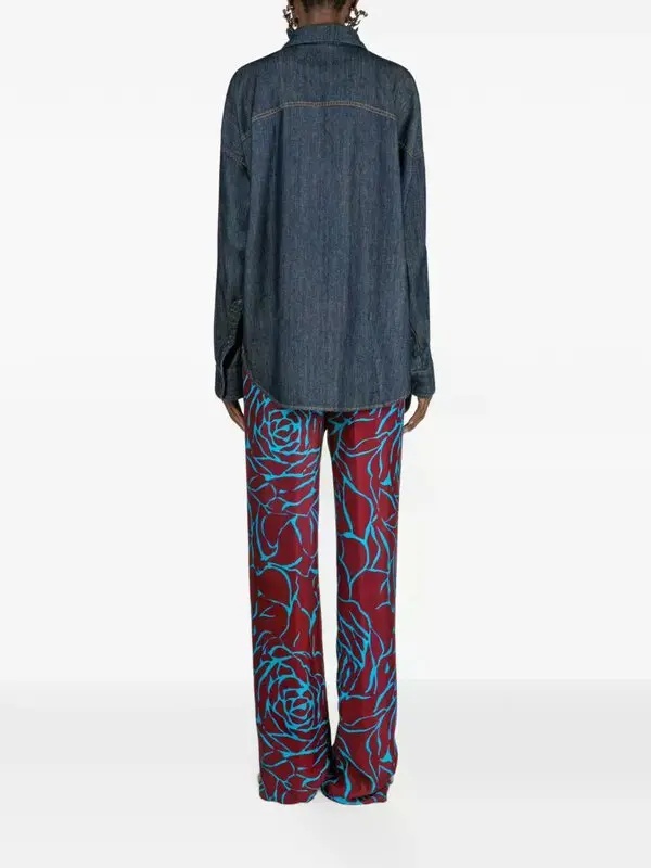 Dries Van Noten Denim Cocoon Shirt - Blue