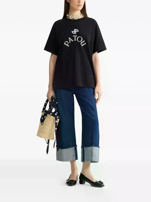 PATOU Logo Short-sleeve T-shirt - Black