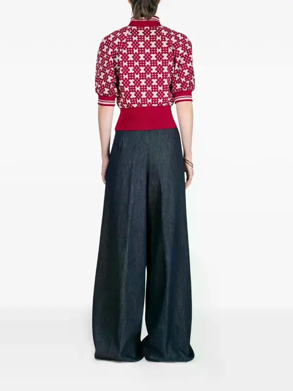 Dries Van Noten Wide Leg Pleated Jeans