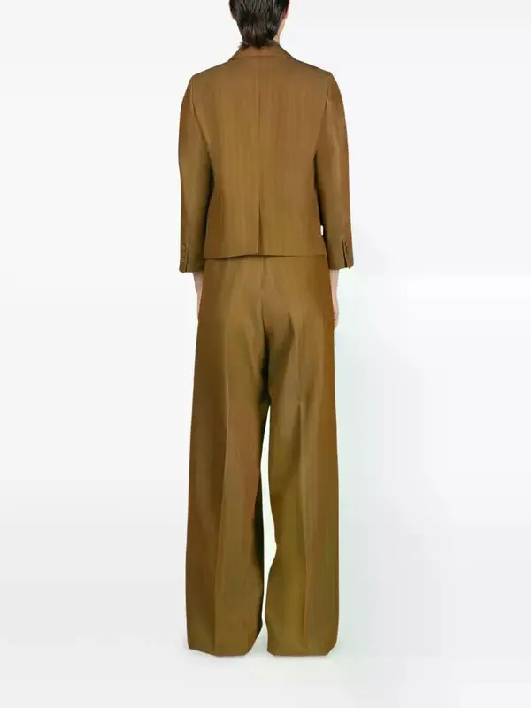 Dries Van Noten Herringbone Cropped Blazer