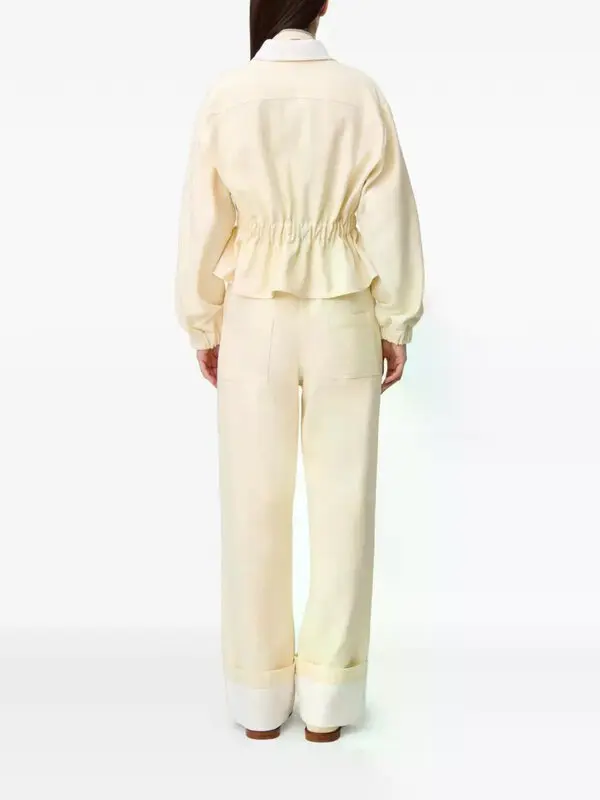 Claudie Pierlot Contrast-collar Zip-up Jacket - Neutrals