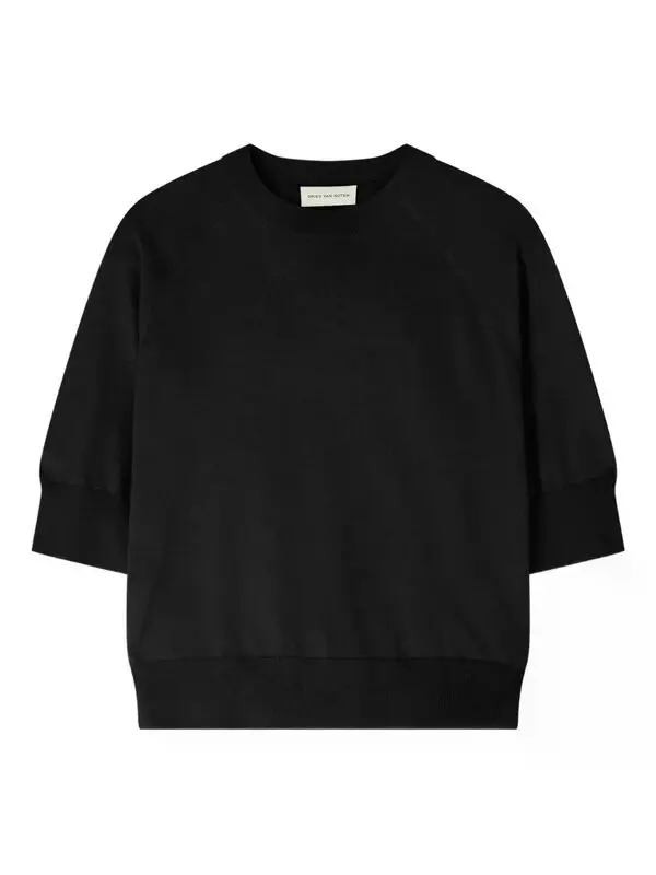 Dries Van Noten Merino Wool Sweater - Black
