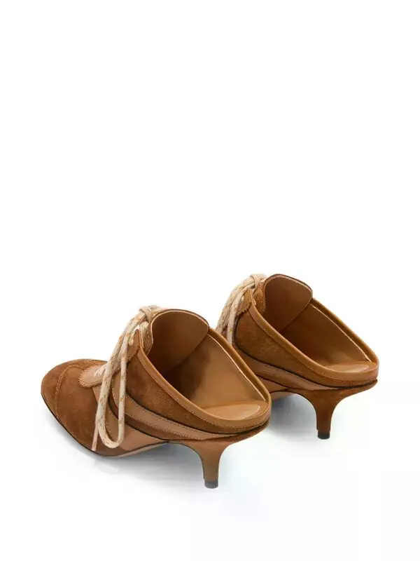 Dries Van Noten Heeled Suede Mules - Brown
